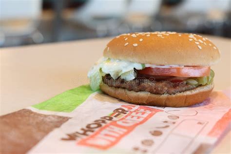 Whopper Jr At Burger King Restaurant Editorial Photography Image Of