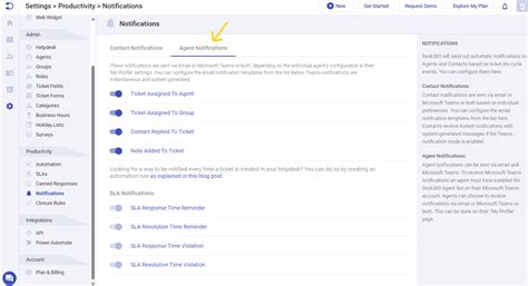 Configuring Agent Notifications In Desk365 Desk365