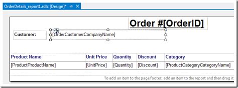 Code On Time Sample Applications Order Form Report Placing Master Fields In Header And Footer