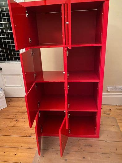 Ikea Kallax With Doors Redhigh Gloss For Sale In Rathmines Dublin From Edel Muldowney
