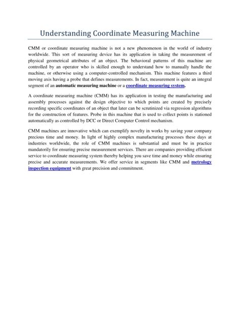 Ppt Coordinate Measuring Machine Powerpoint Presentation Free Download Id 4411278