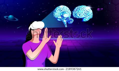 Vektor Stok Visualizing Experiencing 3d Model Human Brain Tanpa Royalti 2189387261 Shutterstock