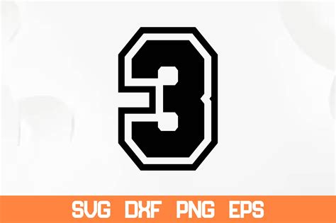 Jersey Number 3 Svg Graphic By Sadiqul7383 · Creative Fabrica