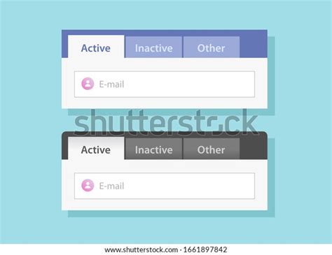 Tabs Ui Design Tabbed Menu Website เวกเตอร์สต็อก ปลอดค่าลิขสิทธิ์