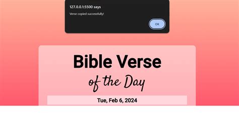 Bible Verse Of The Day App Using Html Css And Javascript With Source Code Sourcecodester