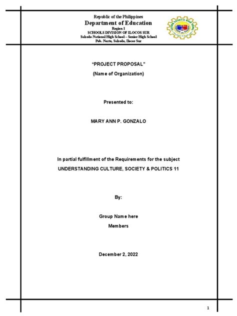 11 Luna Group 9 Project Proposal Activity Non Govt Inst