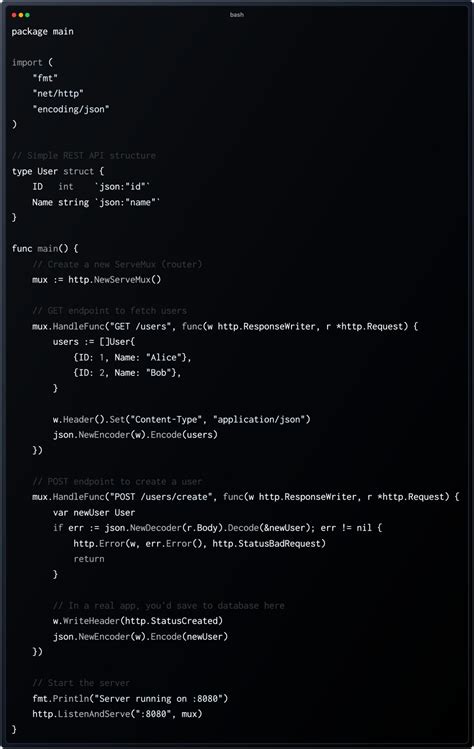 Build Apis In Golang Supafast 😄 Gos In Built Net Package Makes It Easy To Create Apis Some