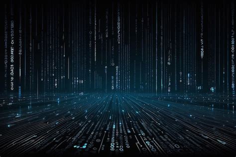 Premium Photo Vector Illustration Binary Code Dark Background