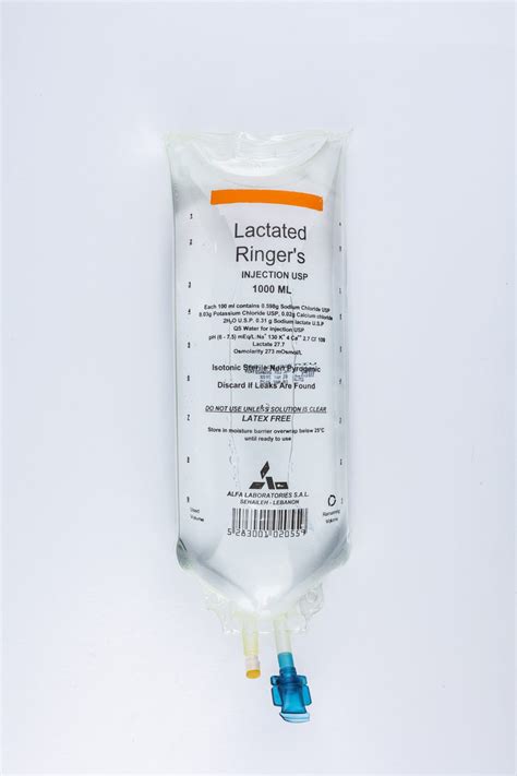 Lactated Ringers Usp Alfa Laboratories S A L