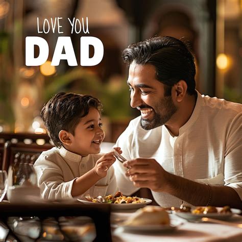 Premium Psd A Poster Of An Indian Dad With His Son With The Text Love