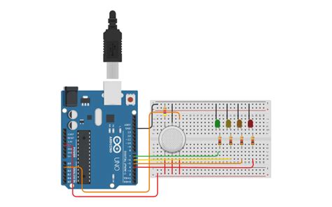 Circuit Design Sensor De Gas Mq2 Tinkercad
