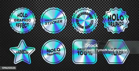 다양한 모양으로 설정된 홀로그램 스티커 홀로그램 앰블럼 라벨 판매 배지 벡터 스티커 템플릿 우표에 대한 스톡 벡터 아트 및 기타 이미지 Istock