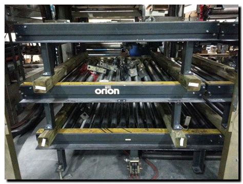 Used Pallet Conveyor Post Production Automation Pallet Stretch Wrappers