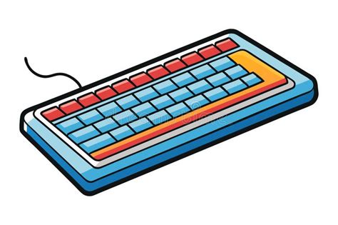 Creative Computer Keyboard Icon In Colorful Style Featuring Dynamic