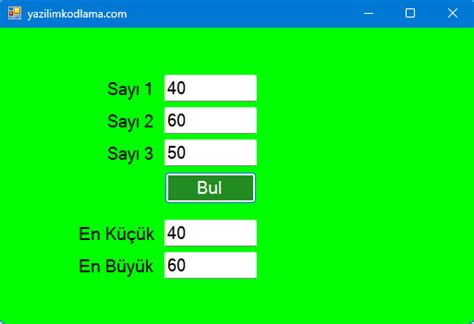 C Form Girilen 3 Sayıdan En Büyük Ve En Küçük Olan Sayıyı Bulma Web Tasarım And Programlama