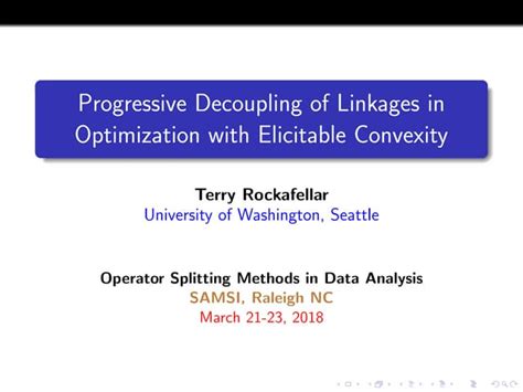 qmc operator splitting workshop progressive decoupling of linkages in