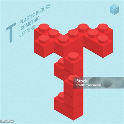 플라스틱 블록 편지 T 고급에 대한 스톡 벡터 아트 및 기타 이미지 고급 교육 등측투영법 Istock