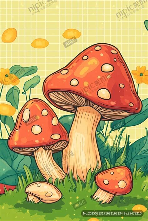 Ai创作图原创蘑菇插画图案 手绘菌菇插画 野生菌插画 菌菇插画 红乳牛肝菌插画 蘑菇包装插画 蘑菇手绘插画 菌类插画 手绘采蘑菇 青杠菌插画 牛肝菌插画 手绘菌菇简洁风格插画 鸡松菌插画 野生