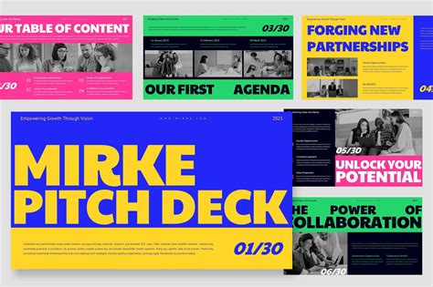 现代炫彩品牌营销策划提案简报设计ppt模版 Mirke Vibrant Color Powerpoint