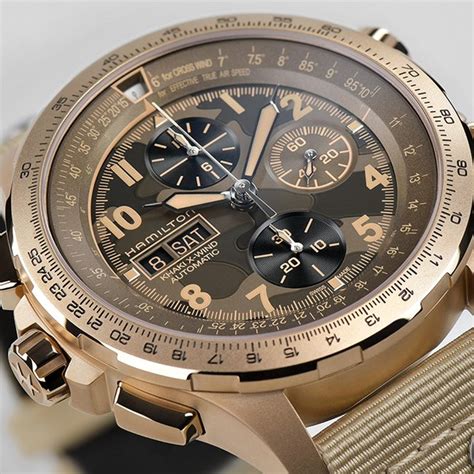 공식 해밀턴 H77916920 카키 에비에이션 X 윈드 크로노그래프 남성시계