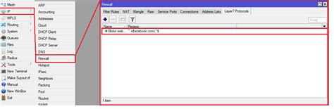 cara memblokir situs website di mikrotik menggunakan layer 7 protocol