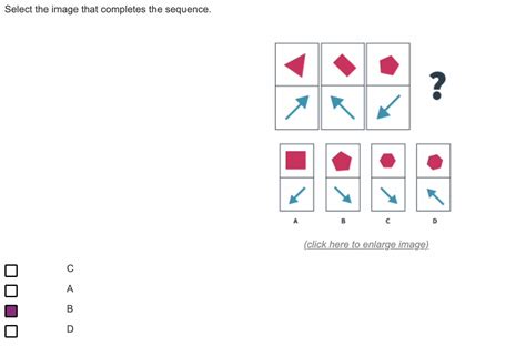 solved select the image that completes the sequence click