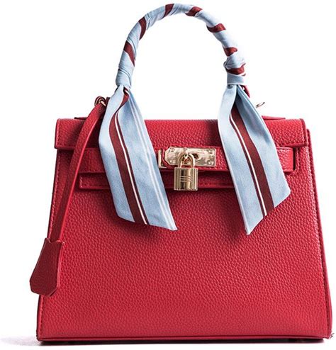 Shein Metal Lock Shoulder Bag With Scarf Womens Crossbody Bag Bags