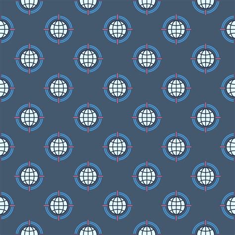 Premium Vector Target On Globe Vector Concept Colored Modern Seamless