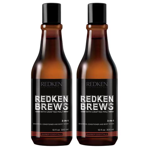 Redken Brews Mens 3 In 1 Shampoo Duo Shampoo Body Wash Redken