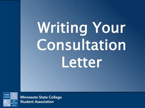 Writing Your Consultation Letter Pptx