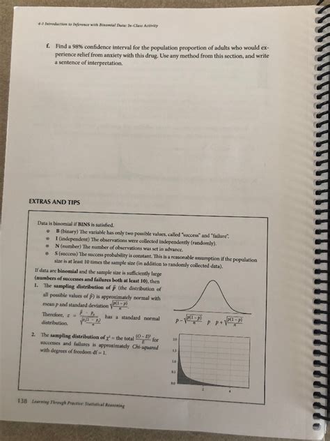 Solved 4 1 Introduction To Inference With Binomial Data