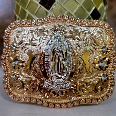 Virgen De Guadalupe Belt Buckle Our Lady Of Guadalupe Belt Buckle