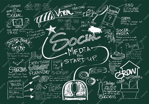 소셜 미디어 개념의 삽화 무료 벡터