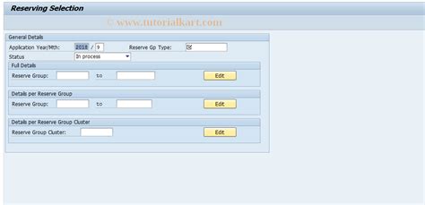 ICLIBNR850 SAP Tcode Selection Screen Reserve Allocation