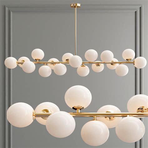 Linear Bubble Pendant 3 Type 3d Model For Vray