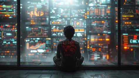 A Figure Sits In A Hightech Advanced Control Room Surrounded By Screens Displaying Live Market