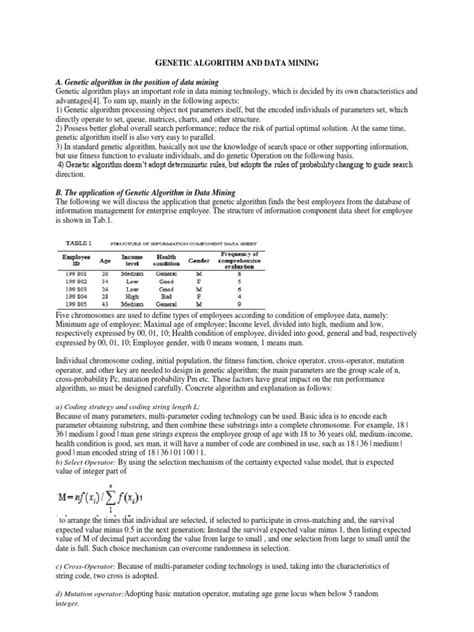 genetic algorithm and data mining pdf genetic algorithm fitness biology