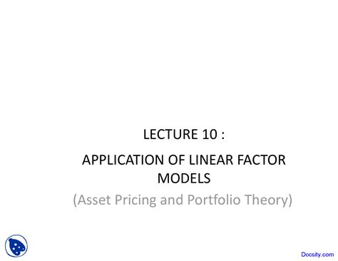 Application Asset Managment Lecture Slides Docsity