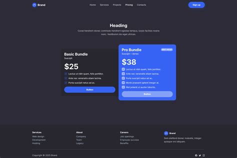 Bold Dark Bootstrap Studio Template