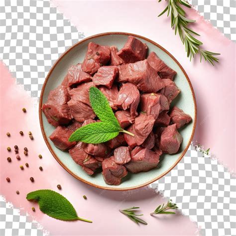 Одна сырая свиная печень на прозрачном фоне Премиум Psd Файл