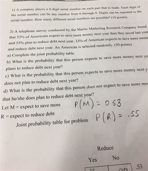 Solved A Company Places A 6 Digit Serial Number On Each Part