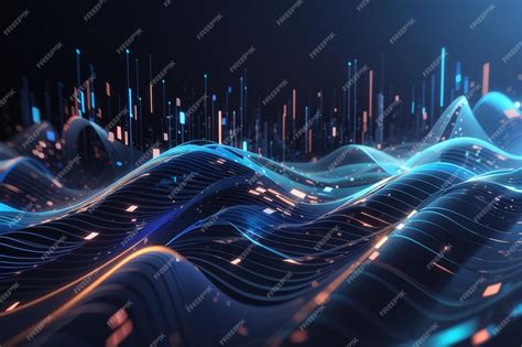 Premium Photo Abstract Futuristic Speed Background Big Data Visualization Dynamic Flow Lines