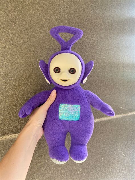 Purple Teletubbies Tinky Winky Plush Toy 1996 With Moving Eyes Etsy