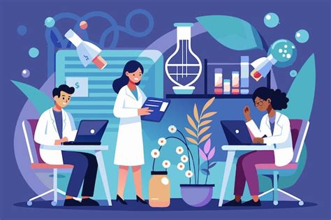 Premium Vector Students Using Crispr Technology For Genetic