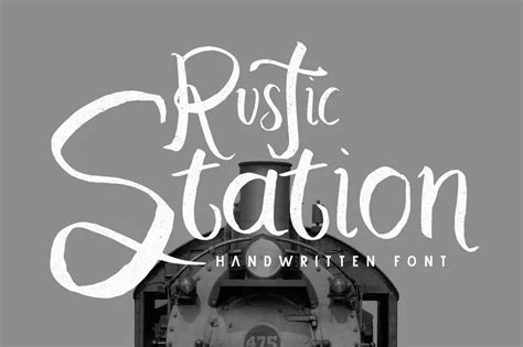 Rustic Station Handwritten Rustic Font Design Shack