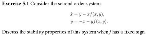 Solved Exercise 5 1 ﻿consider The Second Order