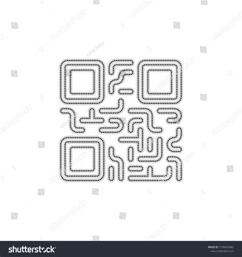 Qr Code Technology Icon Dotted Outline Stock Vector Royalty Free Shutterstock