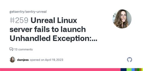 Unreal Linux Server Fails To Launch Unhandled Exception Sigsegv · Issue 259 · Getsentrysentry