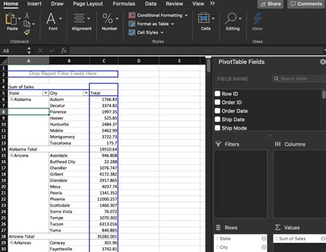 Use An Excel Pivot Table To Count And Sum Values Batchgeo