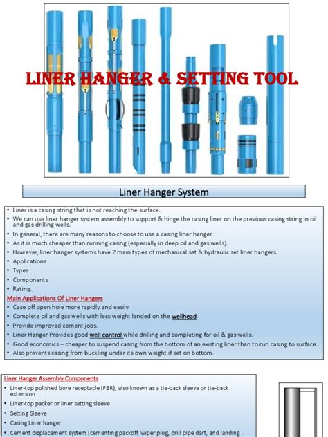 Liner Hanger And Setting Tool Pdf Casing Borehole Pipe Fluid Conveyance